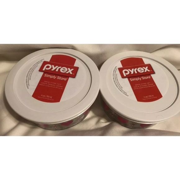Pyrex | Kitchen | 2 Pyrex 4 Cup Bowl Love Pink Hearts White Lids | Poshmark